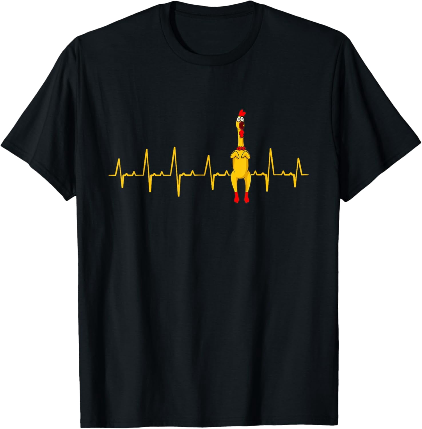 Rubber Chicken Costume Heartbeat Toy Rubber Chicken T-ShirtMen and ...