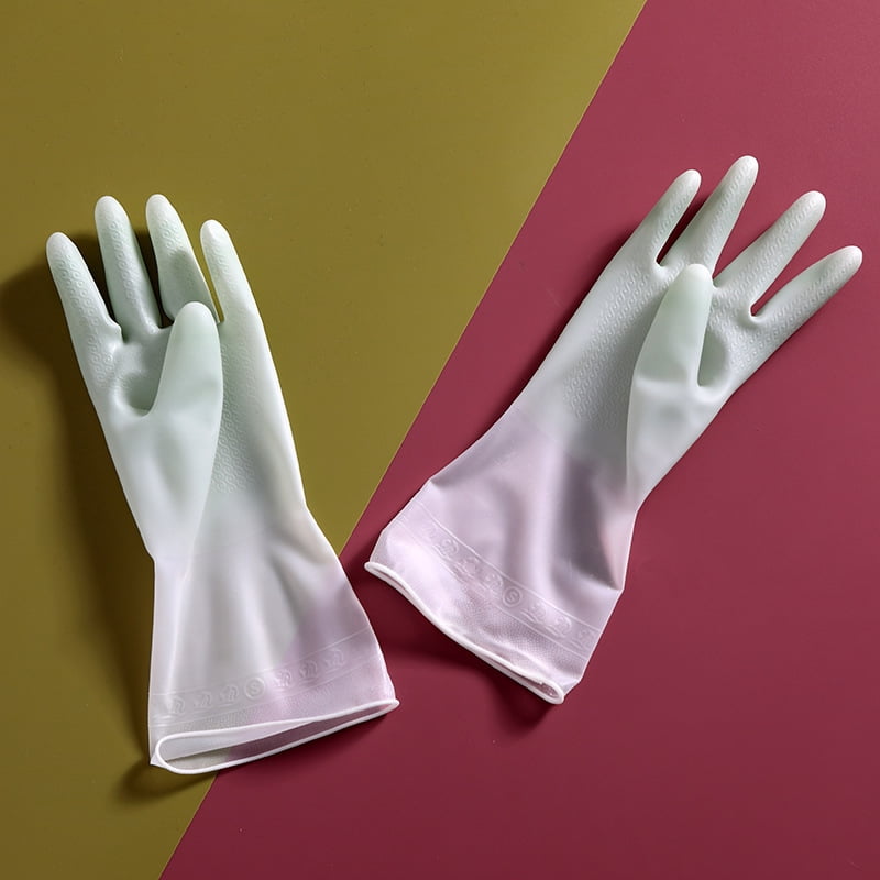 Rubber Cleaning Gloves, Kitchen Gloves for Washing Dishes,Slip and ...