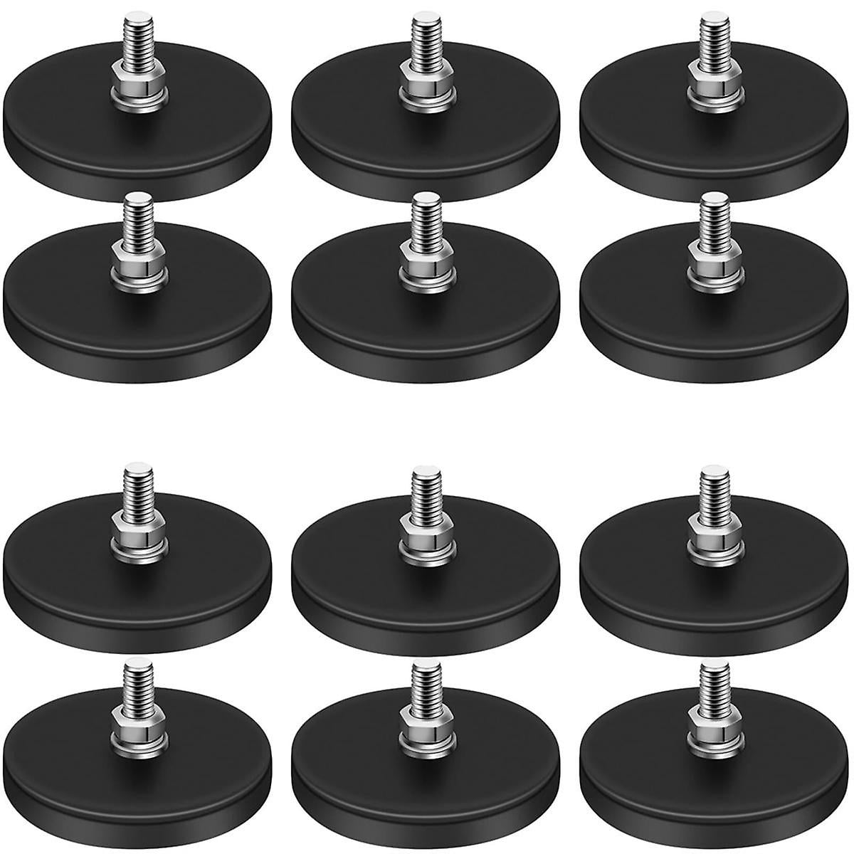 Rubber Coated Magnets,22lbs Neodymium Magnet Base With M6 Threaded ...