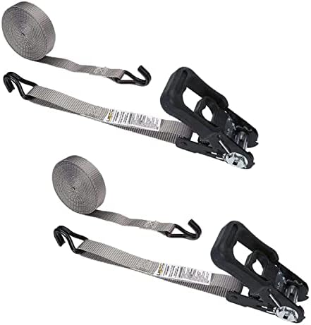 Rubber Coated Ratchet Straps with Vinyl Coated Wire Hook Ends, X 15 ...