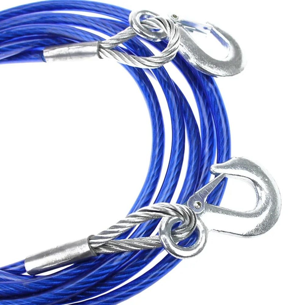 Rubber Coated Tow Recovery Hook Rope 5 Ton 4Meter Heavy Duty Steel Wire ...