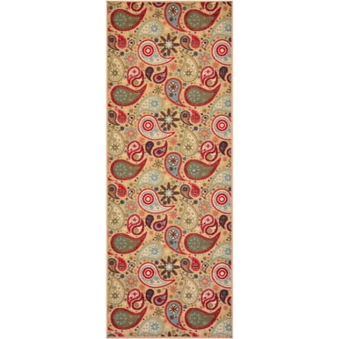 Patchwork Runner and Area Rug Multi Color Printed Slip Skid Resistant ...