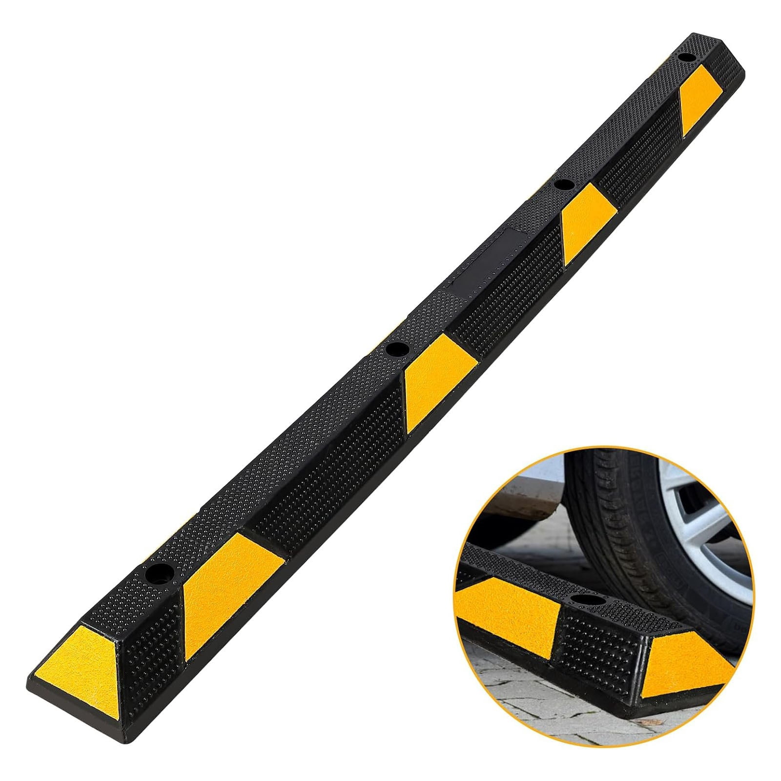 Rubber Curb Parking Garage Floor Stopper 44000 lbs Capacity Extra Wide ...