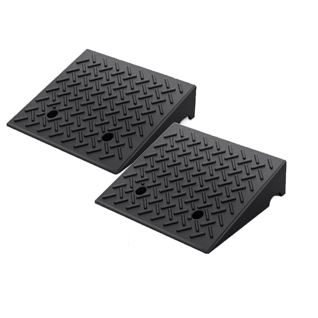 Rubber Curb Ramp 2 Pack, 4.3" Rise Height Ramps, Driveway Ramps with ...
