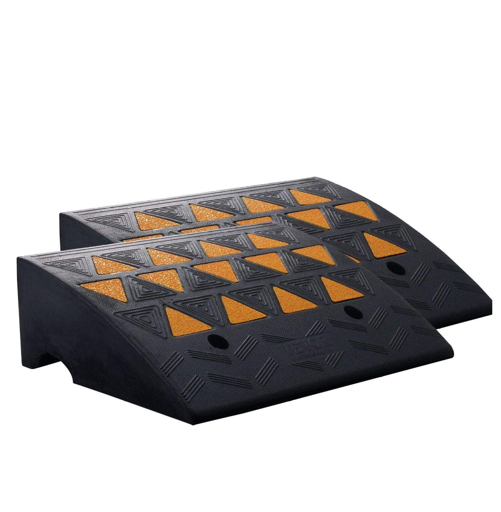 Rubber Curb Ramp 2 Pack, 6" Height Heavy-Duty 33069 lbs/15 T Capacity ...