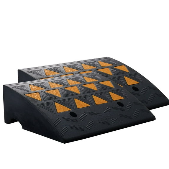 Rubber Curb Ramp 2 Pack, 6" Rise Height Heavy-Duty 33069 lbs/15 T ...