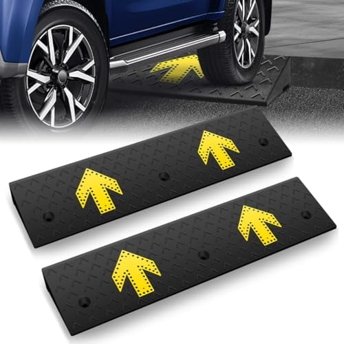 Rubber Curb Ramp 3" Rise Height, Arrow Patterned Sidewalk Curb Ramp for ...