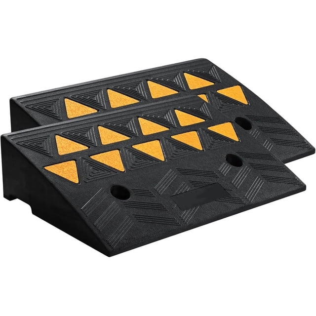 Rubber Curb Ramp, 5" Rise Height Driveway Ramp, Heavy Duty Threshold ...