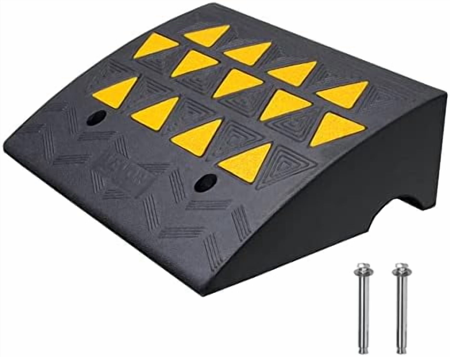 Rubber Curb Ramp 6'' Rise Height Sidewalk Threshold Ramp, 14.6'' Width ...