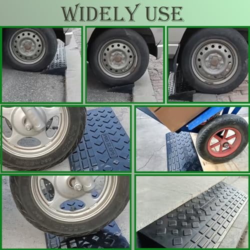 Rubber Curb Ramp Heavy Duty Single Loading Ramps Rise 3.7in High ...