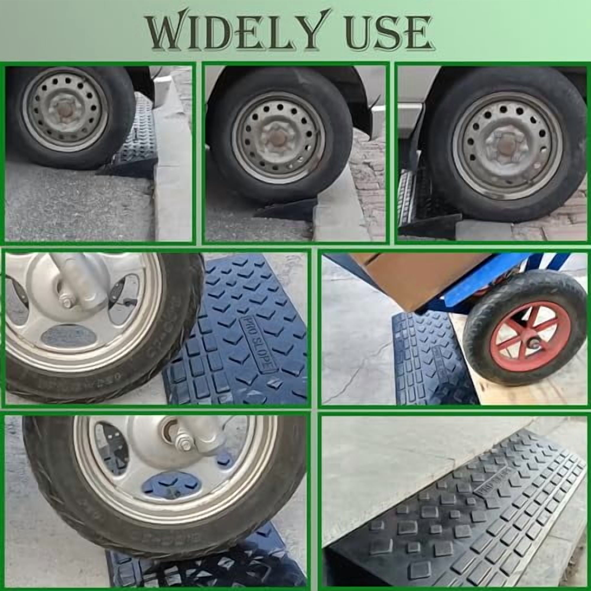 Rubber Curb Ramp Heavy Duty Single Loading Ramps Rise 3.7in High ...