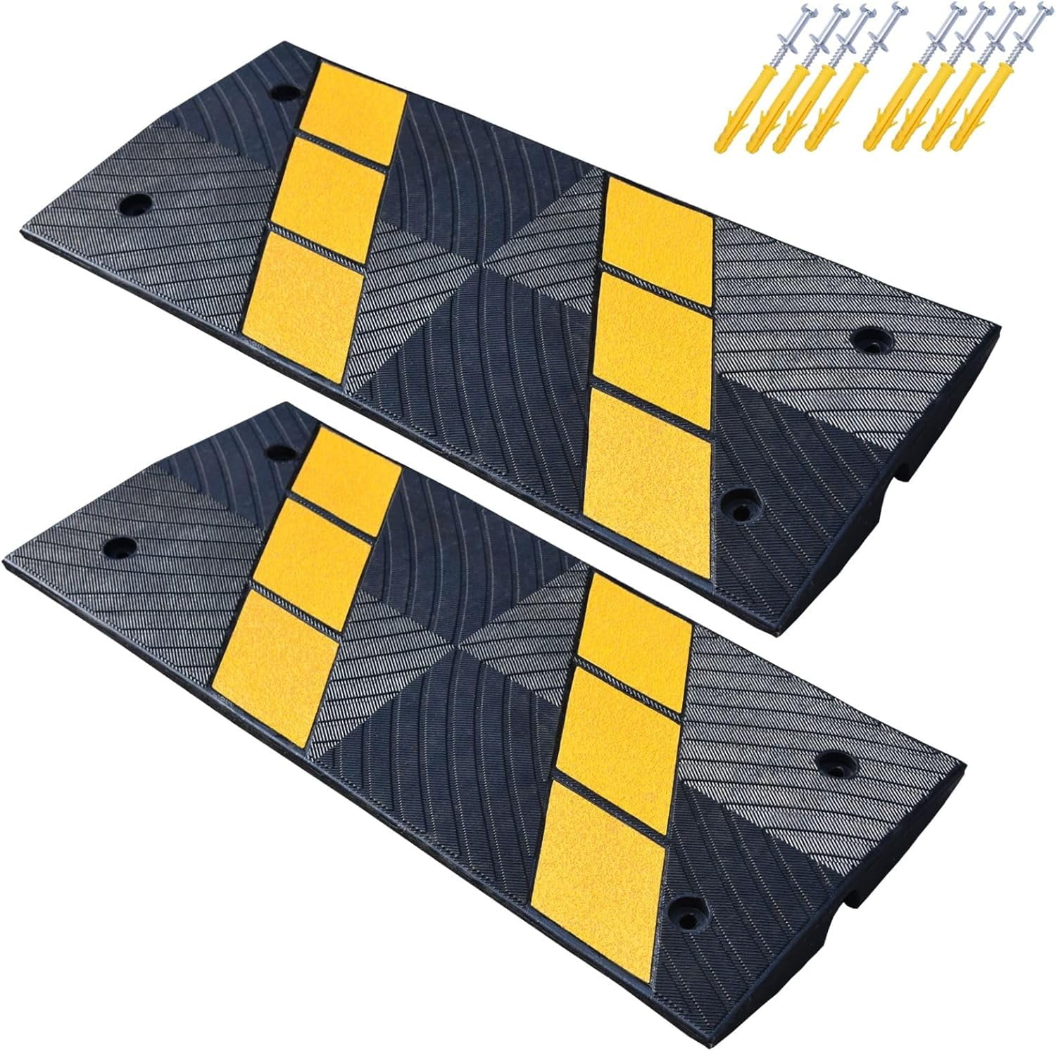 Rubber Curbside Bridge Ramps, Heavy Duty Driveway Curb Ramps with ...