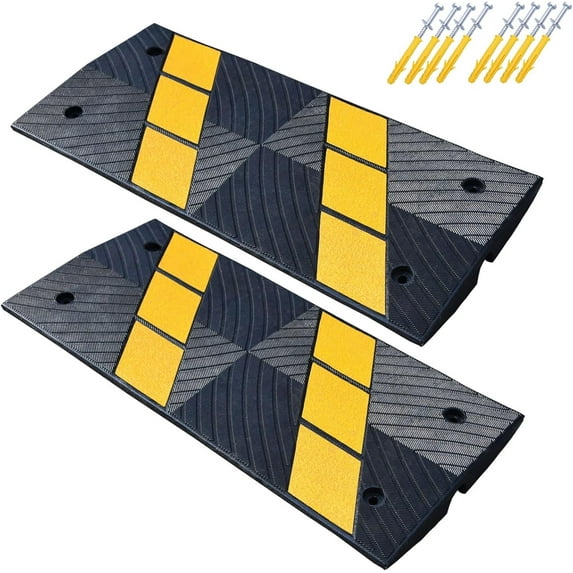 Rubber Curbside Bridge Ramps, Heavy Duty Driveway Curb Ramps with ...