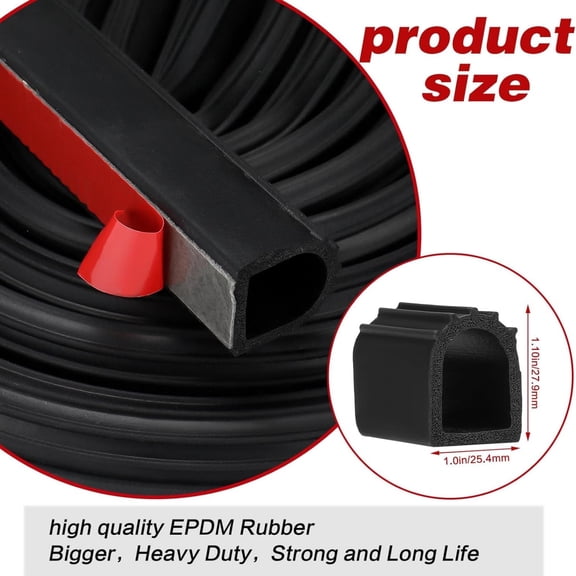 Self-Adhesive Rubber D-Shape Seals for Automotive and Home Use