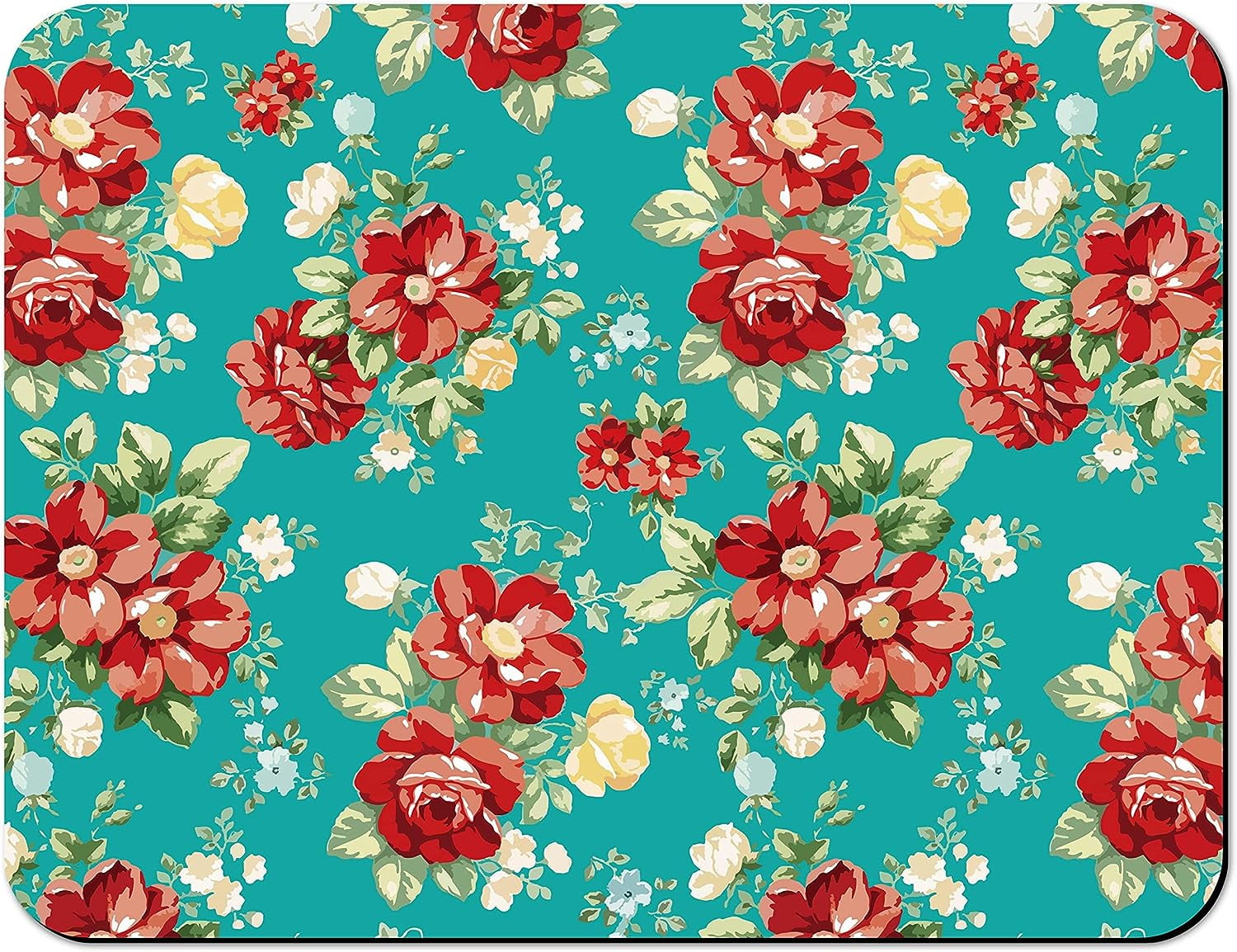 Rubber Dish Drying Mat for Kitchen Counter Large Boho Flowers Washable ...