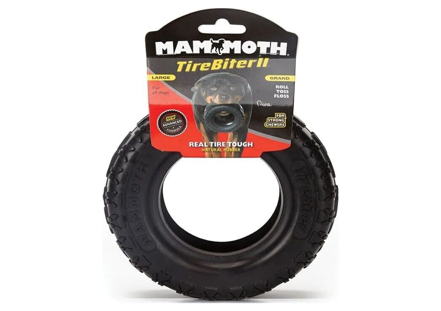 Rubber Dog Toy Tire Biter Rugged Toss Tug Durable Advanced Material ...