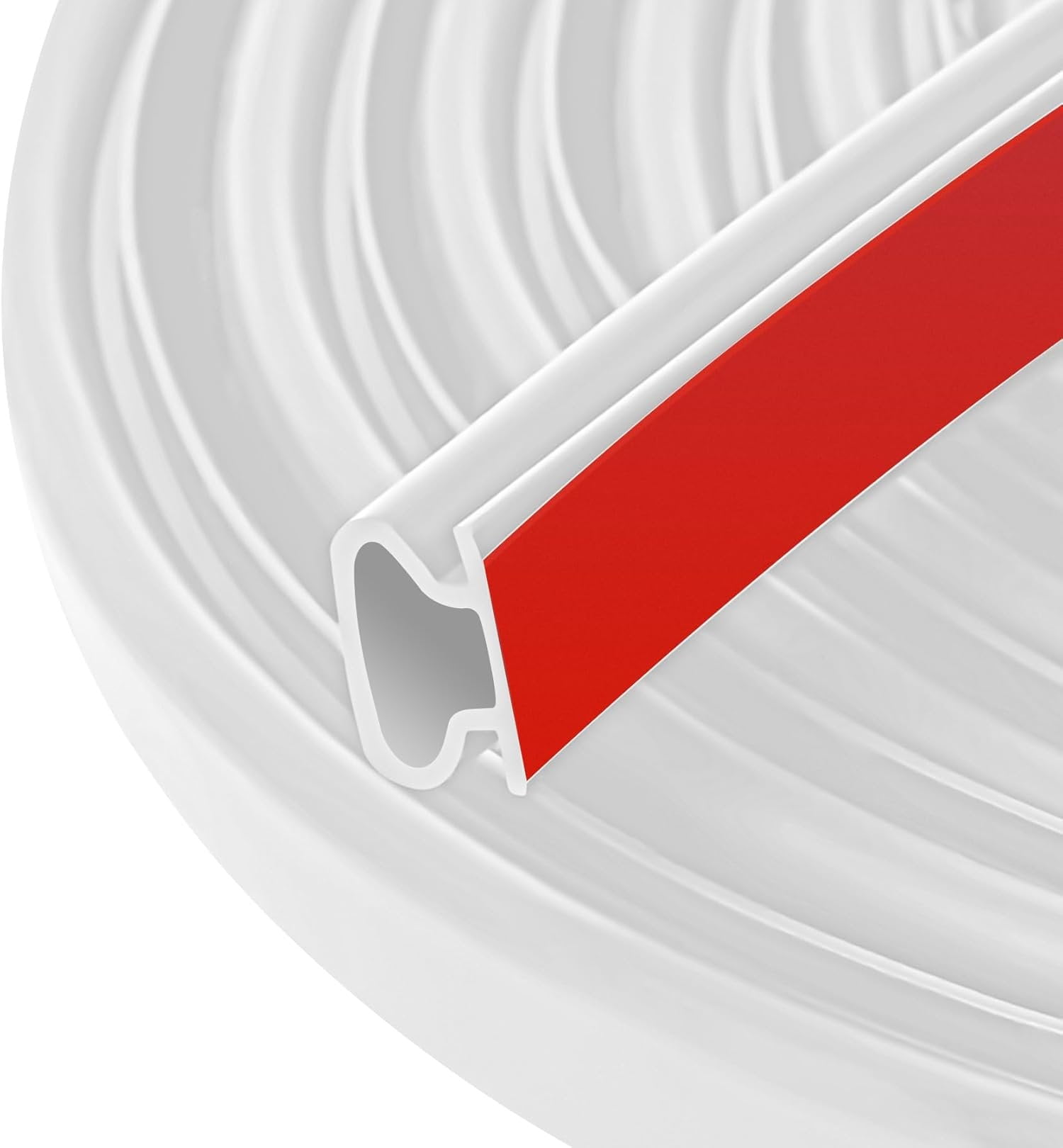 Rubber Door Seal Strip 32.8 Ft Rubber D-Shape Weather Stripping Self ...