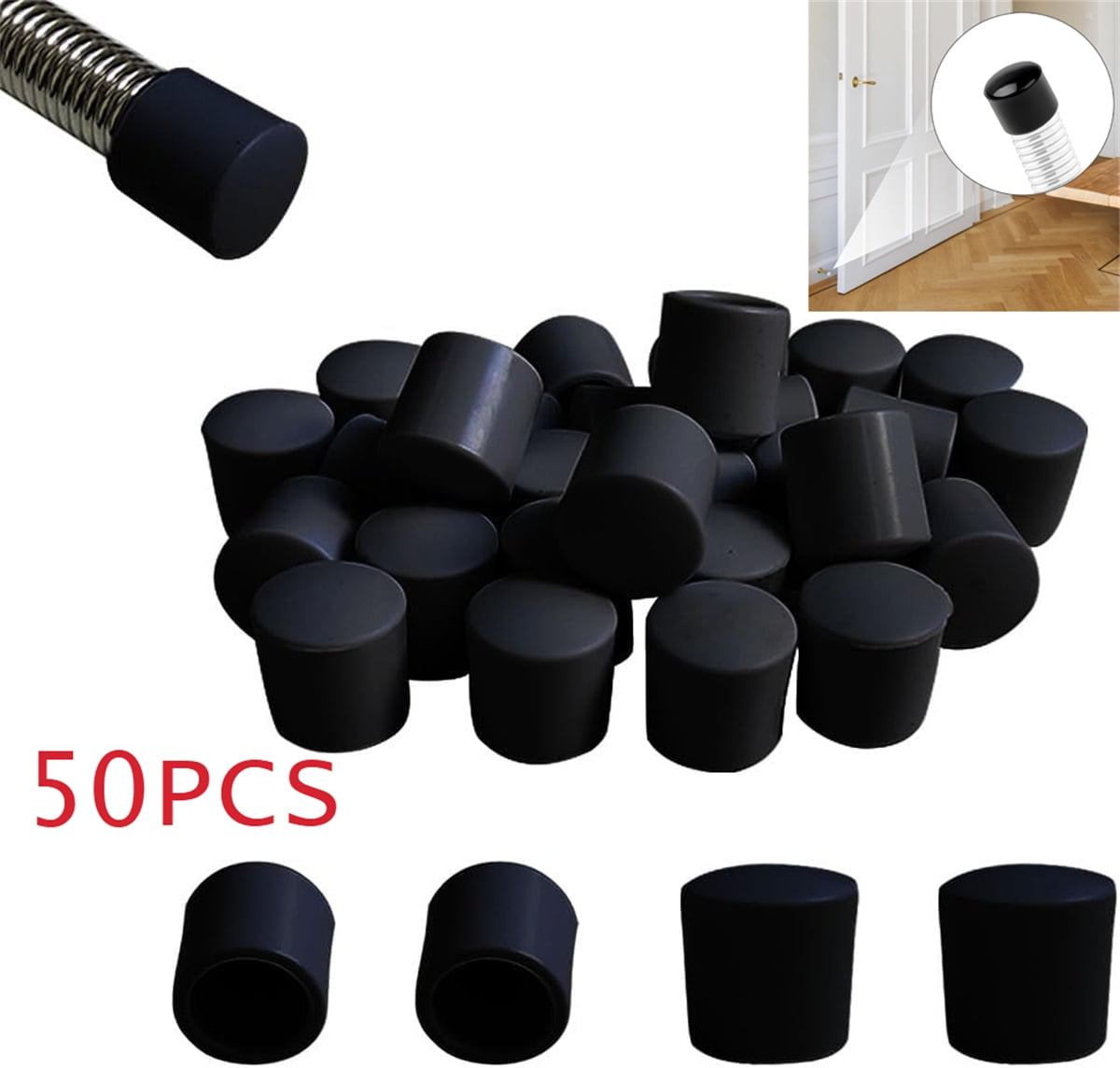 Rubber Door Stop Caps Silicone Replacement, GIXUSIL Protect Surfaces ...