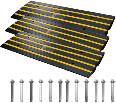 Rubber Driveway Curb Ramps 3 Pack, 33069lbs Capacity Heavy Duty Car ...