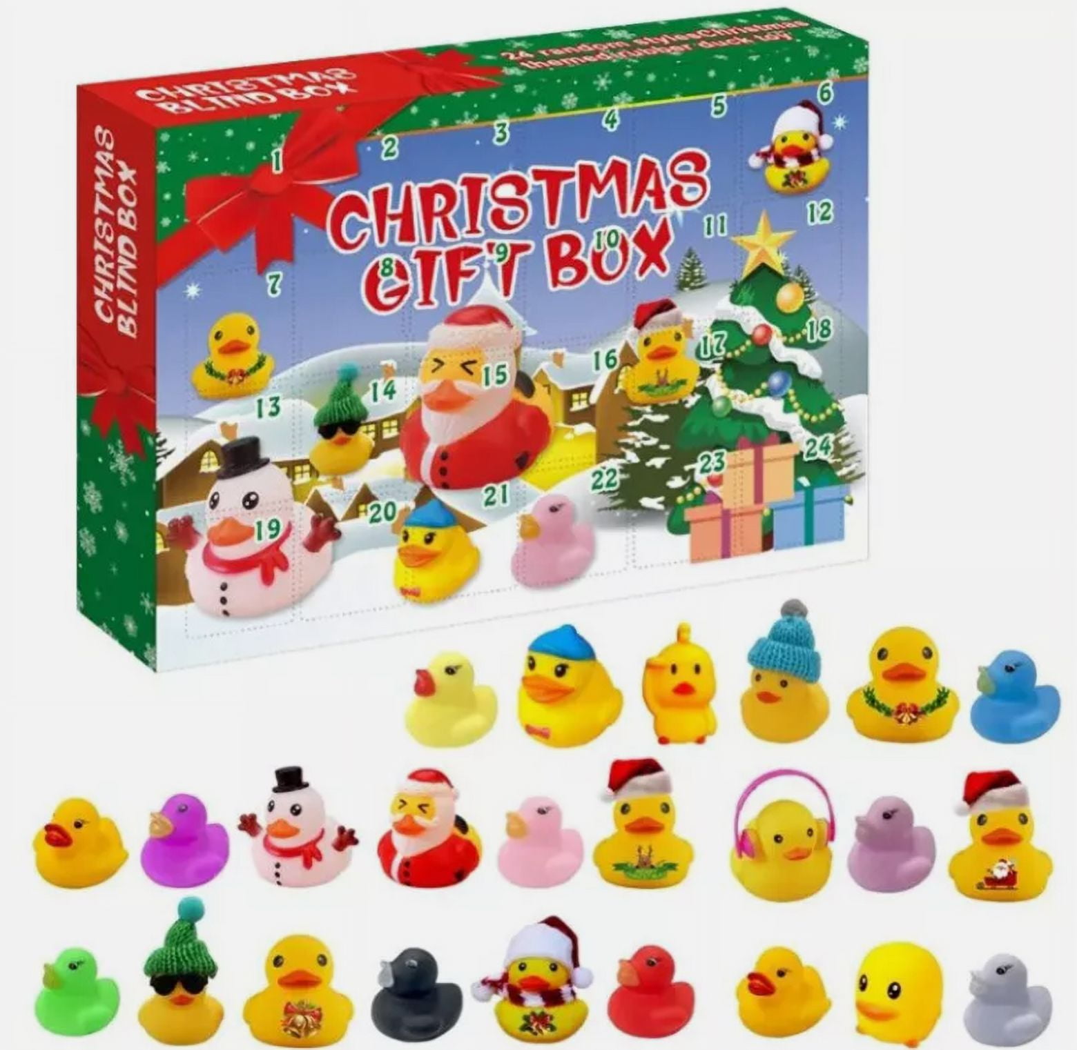Rubber Duck Advent Calendar Christmas Countdown For Kids 24 Days Ducks ...