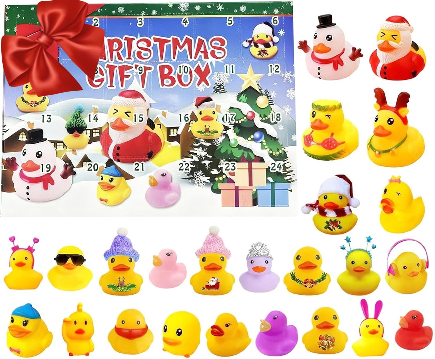 Rubber Duck Adventt Calendar 2025-31x22.5cm Christmas Countdown ...