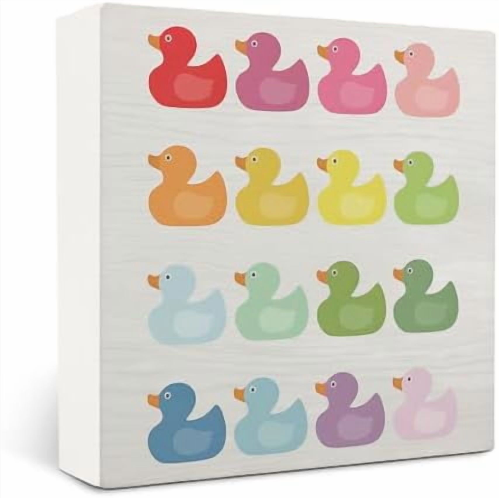 Rubber Duck Bathroom Wooden Signs,Funny Bathroom Ducks Wooden Box Sign ...