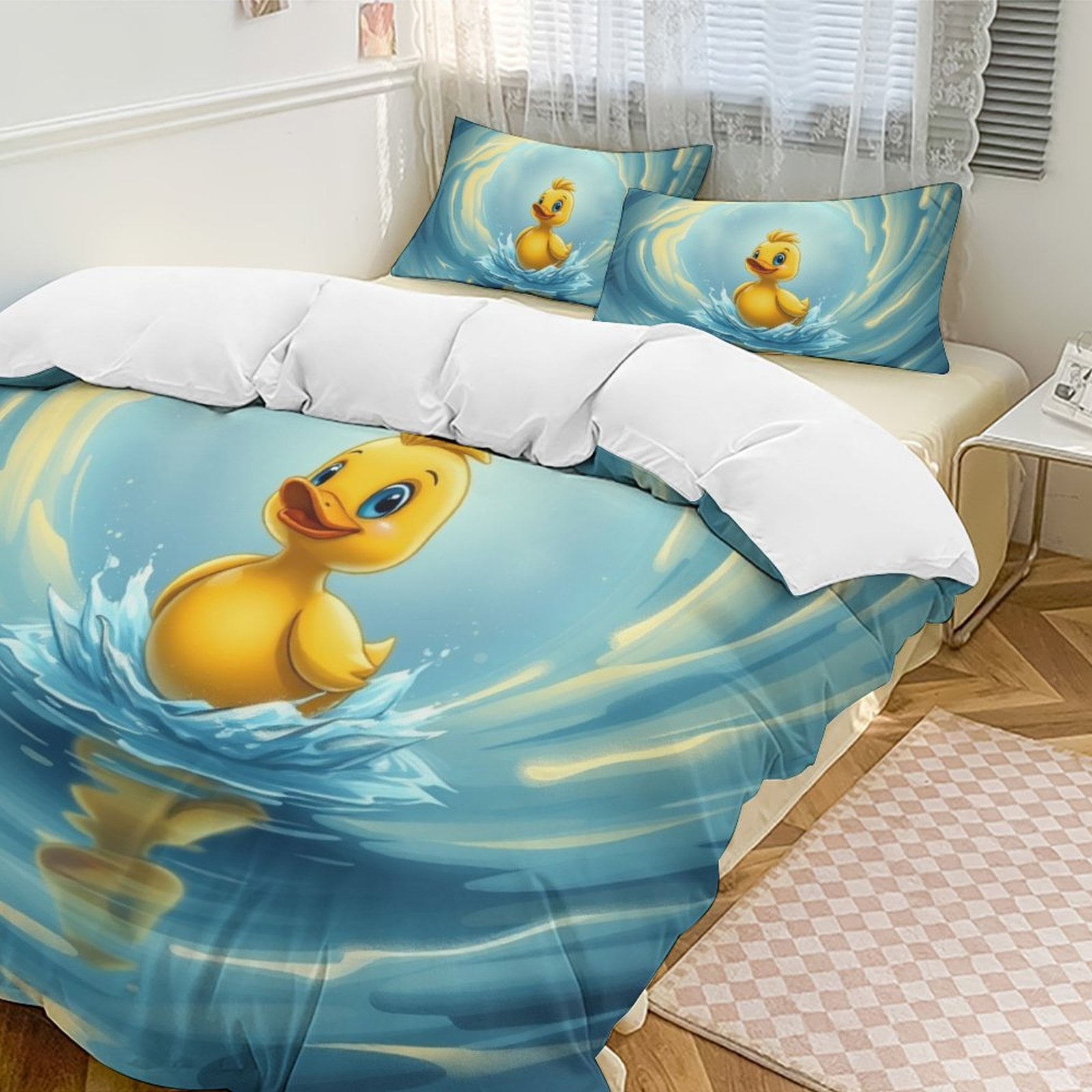 Rubber Duck Bed Sheet Set Comforter Sets Themed Bedding Quilted Duvet ...