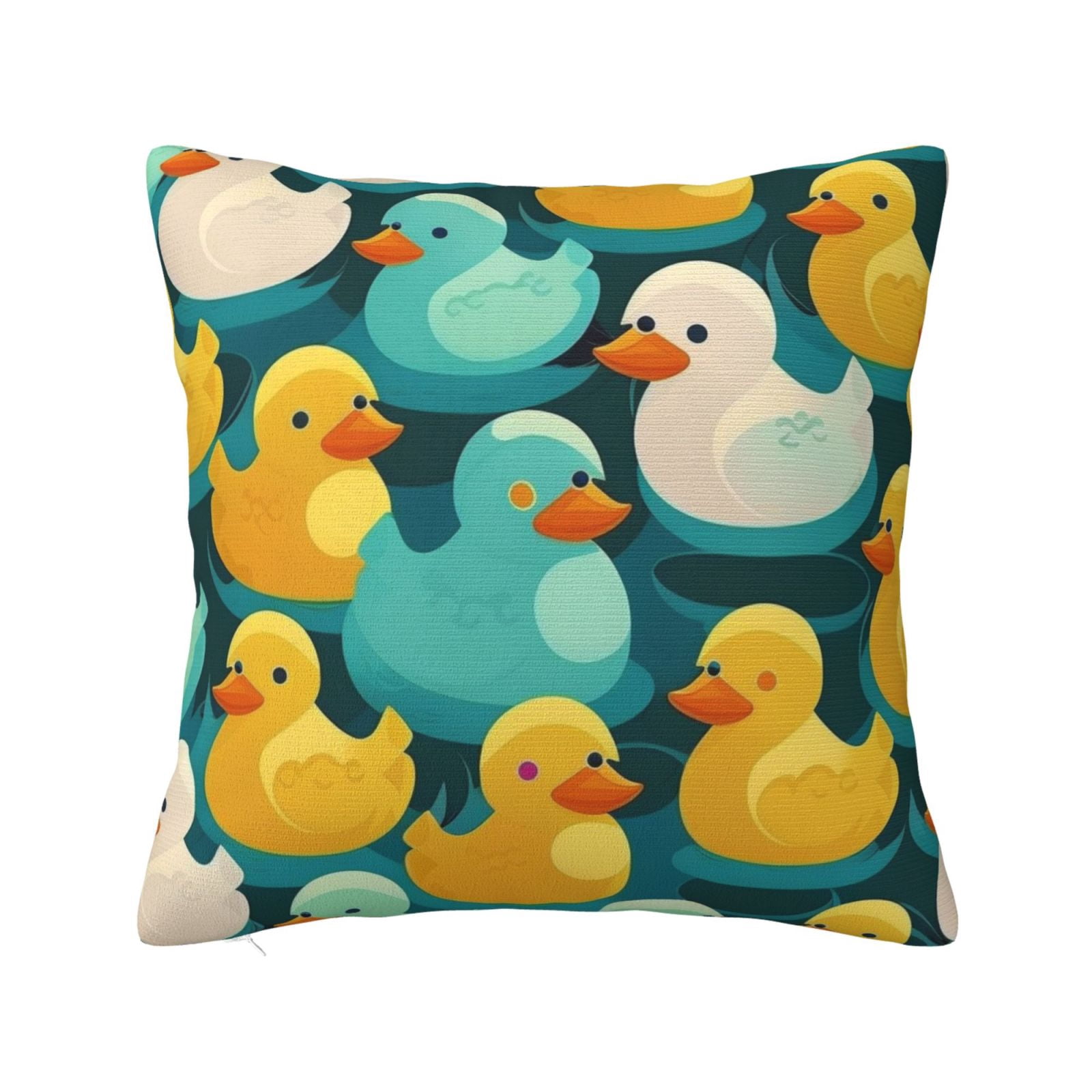 Rubber Duck Colorful Cartoon Decorative Throw Pillow Cases Square ...