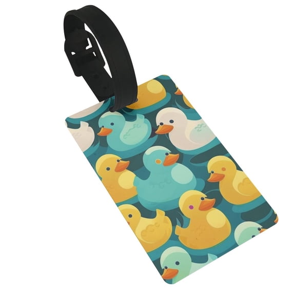 Rubber Duck Colorful Cartoon Luggage Tags Suitcases ID Baggage ...