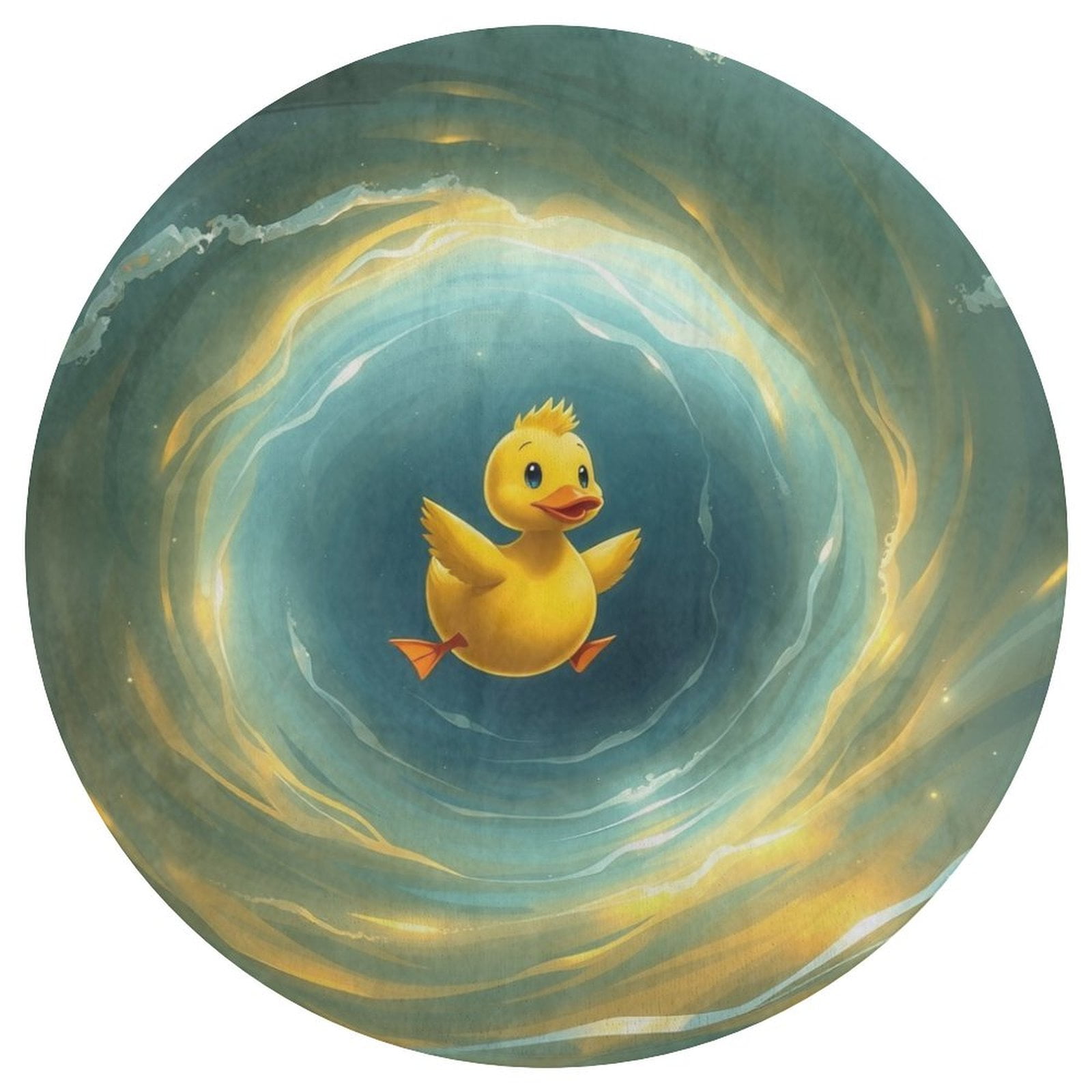 Rubber Duck Round Area Rug Floor Carpets Washable Indoor Floor Area Mat ...