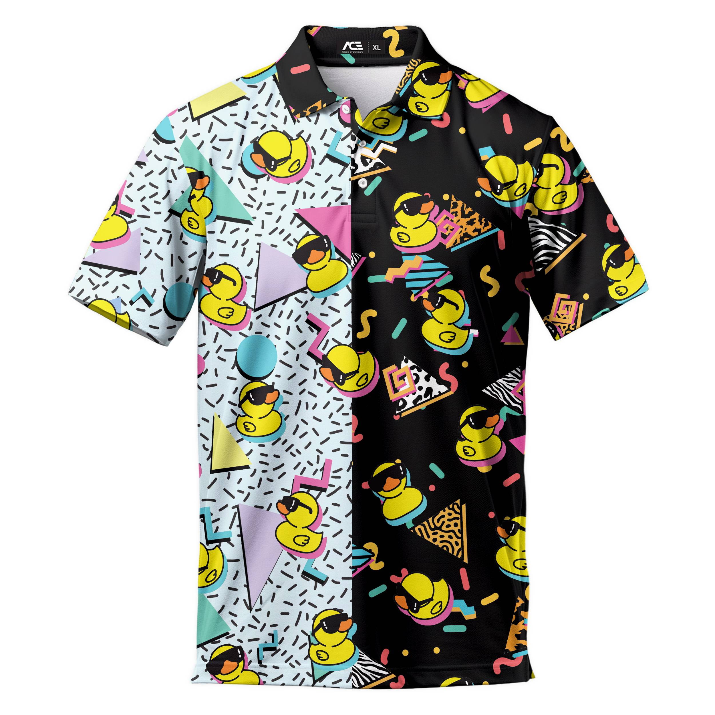 Rubber Duck Shape Polo Shirts For Men Duckies Shape Shirt Mens Polo ...