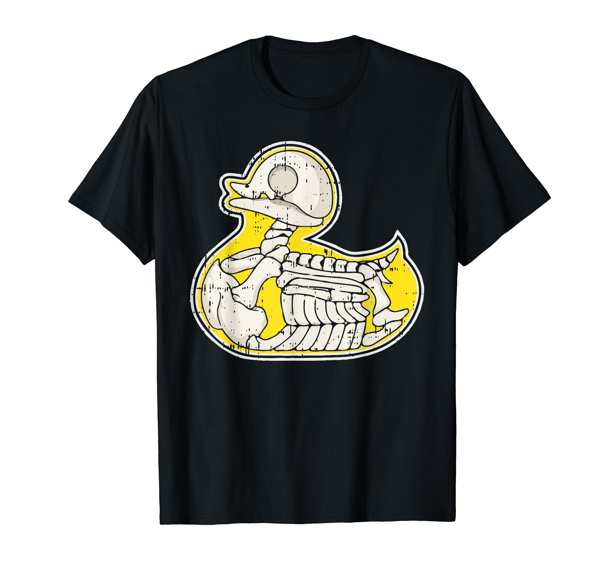 Rubber Duck Skeleton Lazy Halloween Costume Funny Ducky T-Shirt ...