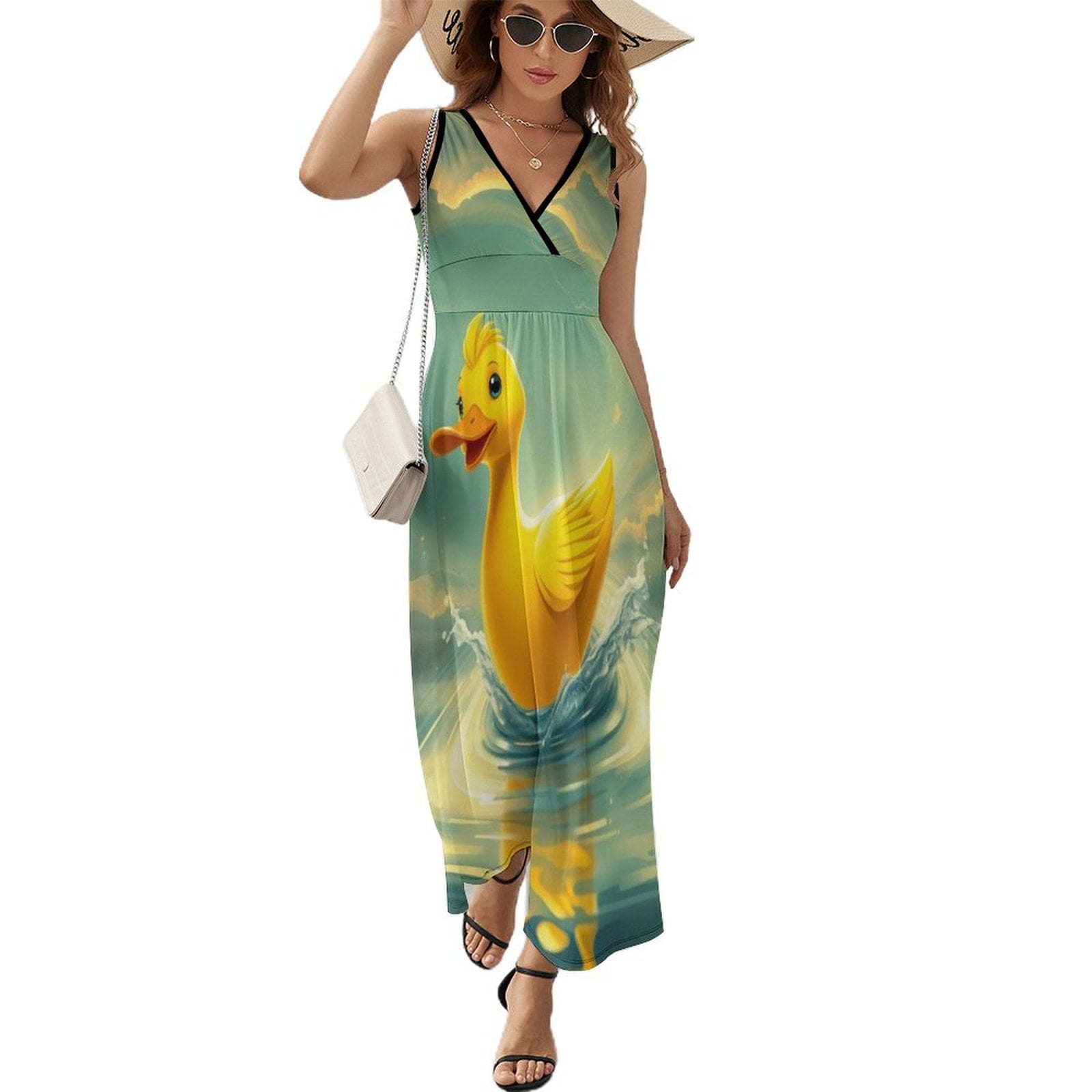 Rubber Duck Sleeveless Dress for Women Birthday Clothing Suit Summer ...