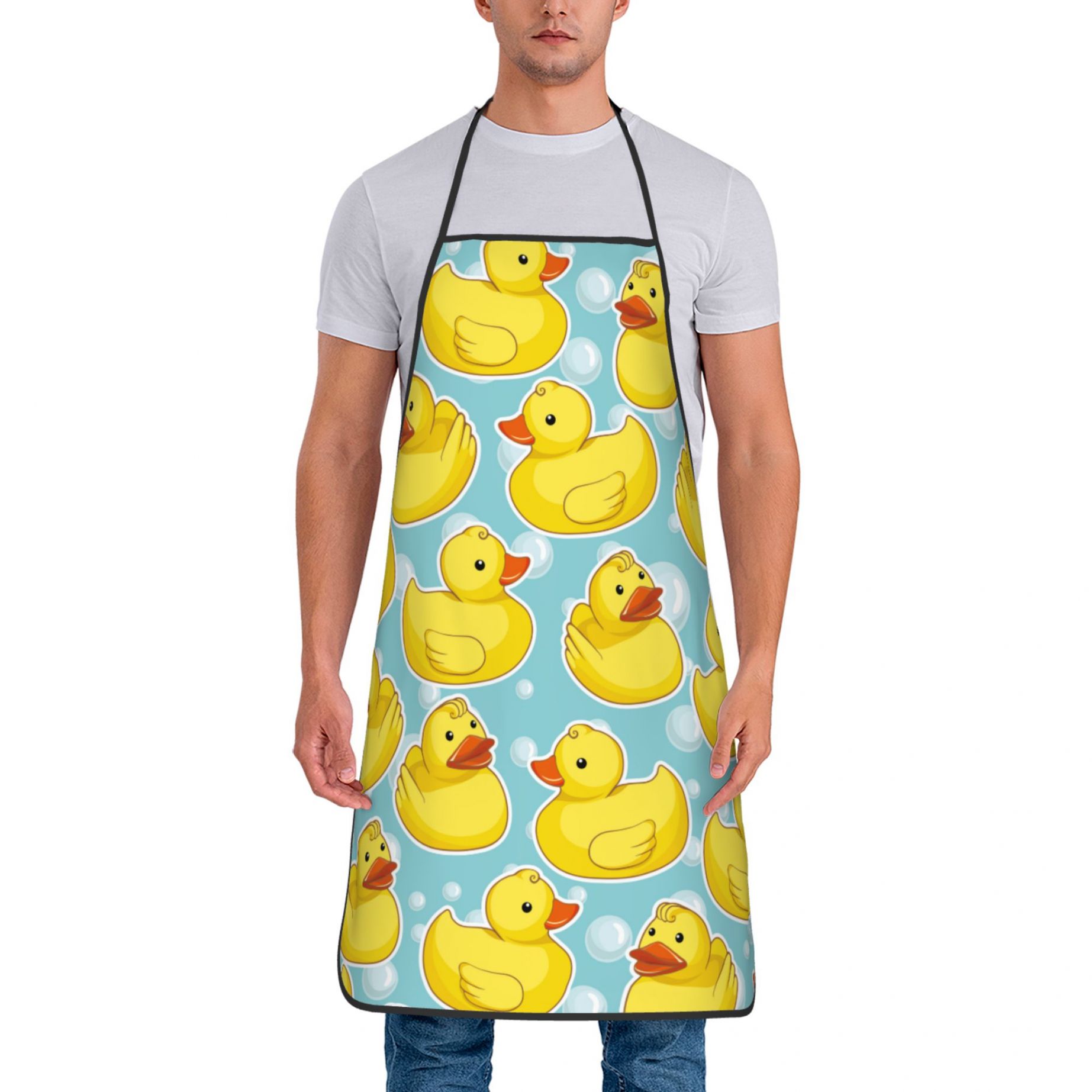 Rubber Duck Swimming (3) Aprons for Women Men Waterproof Apron Kitchen ...