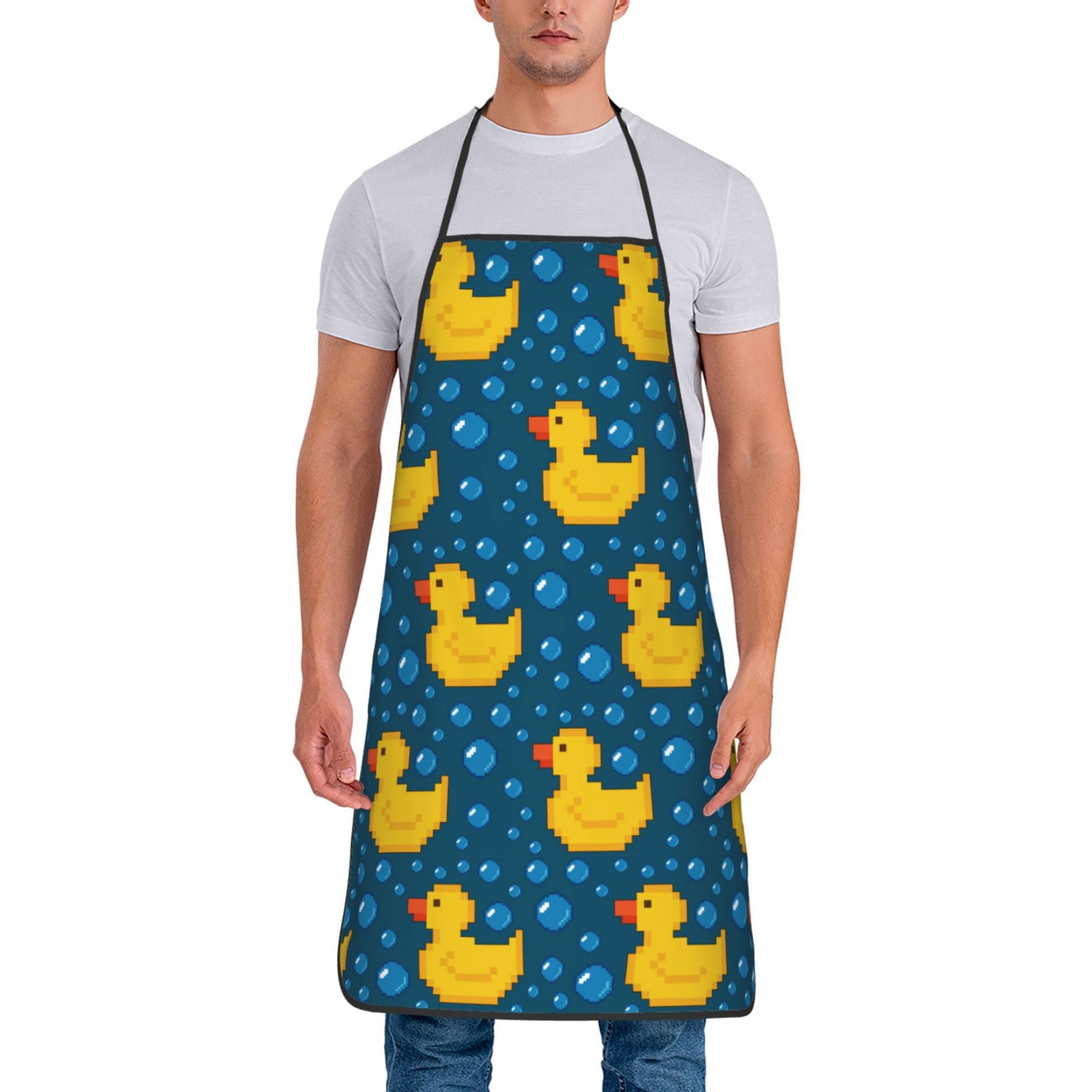 Rubber Duck Swimming (4) Aprons for Women Men Waterproof Apron Kitchen ...