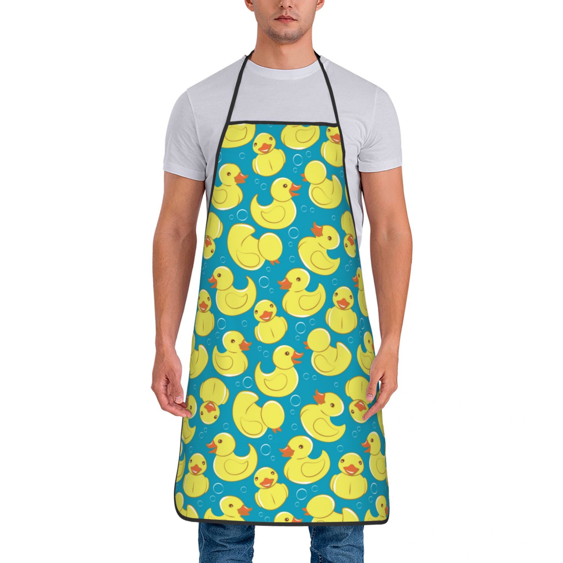 Rubber Duck Swimming (6) Aprons for Women Men Waterproof Apron Kitchen ...