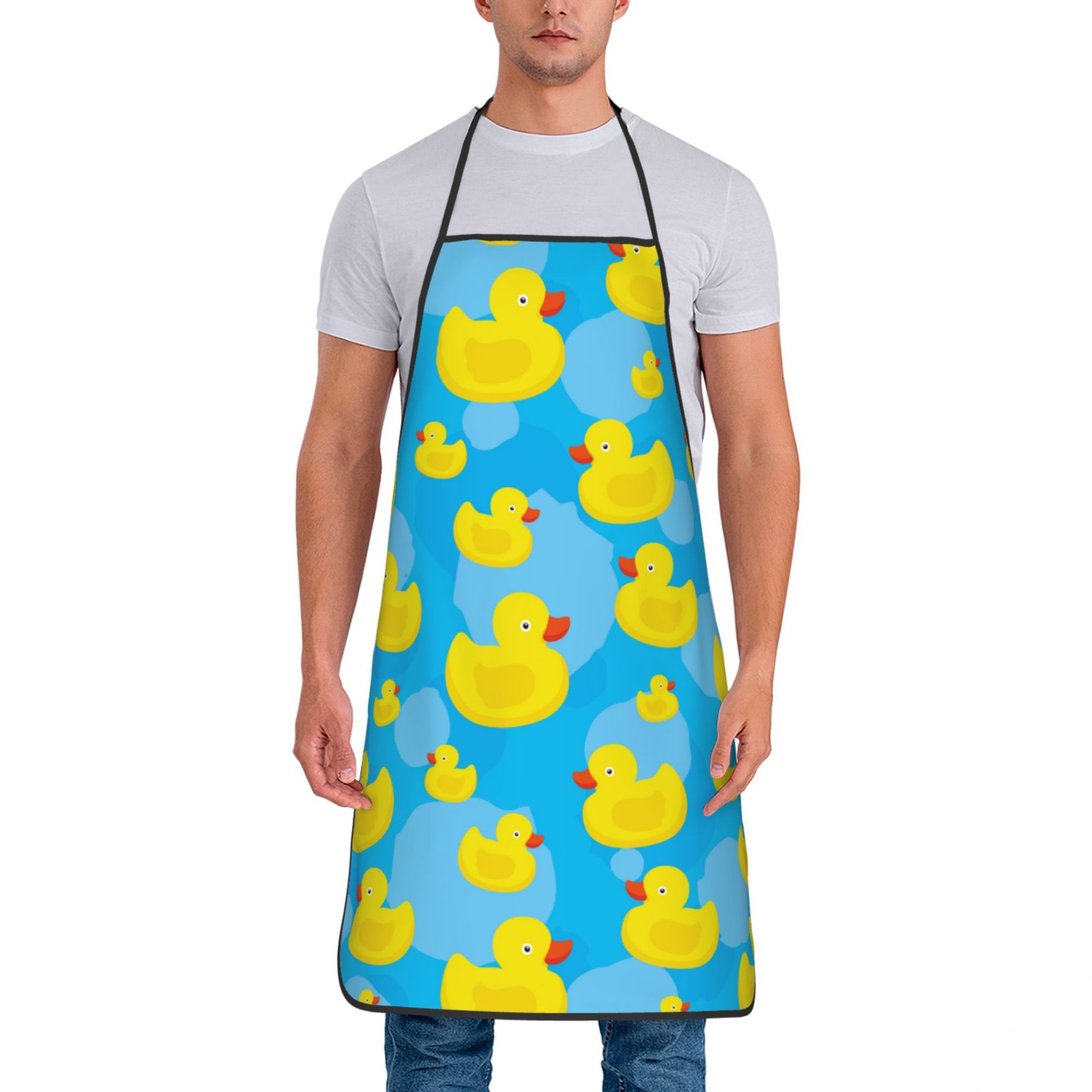 Rubber Duck Swimming (7) Aprons for Women Men Waterproof Apron Kitchen ...