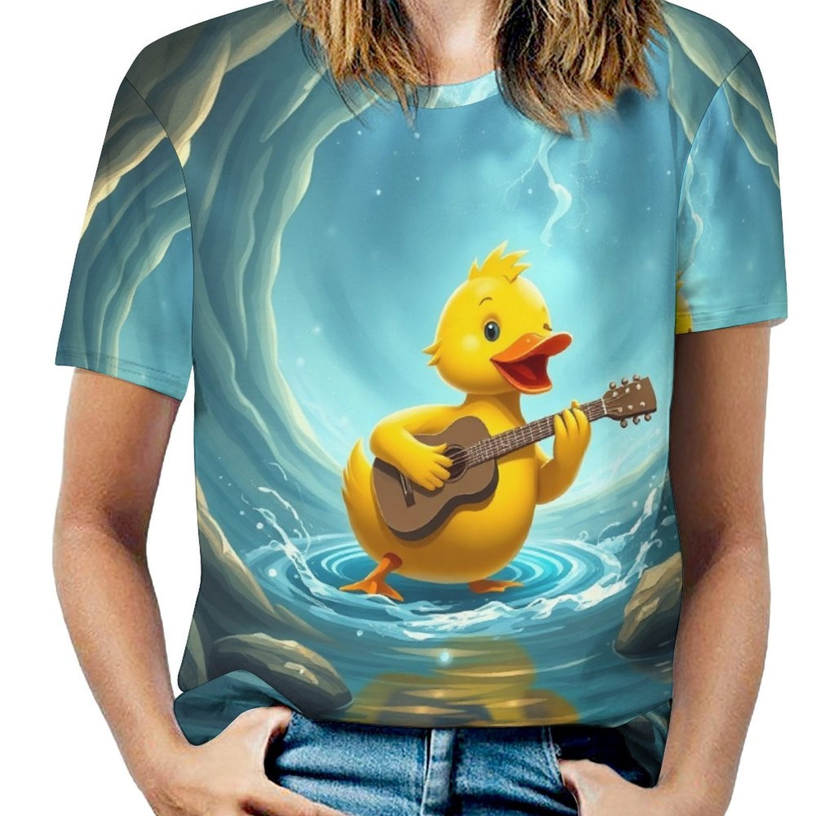 Rubber Duck T Shirt O Neck Overd T Shirts Short Sleeve Street Style Tees Female Beach Trendy ...