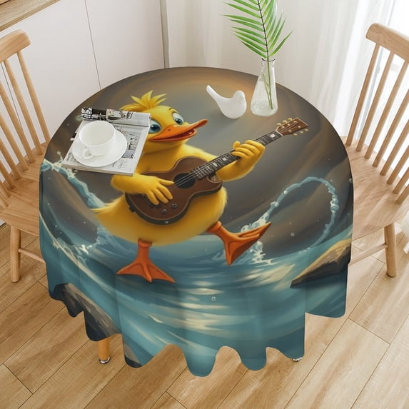 Rubber Duck Table Cloth Round PVC Wedding Kitchen Dining Desk Table ...