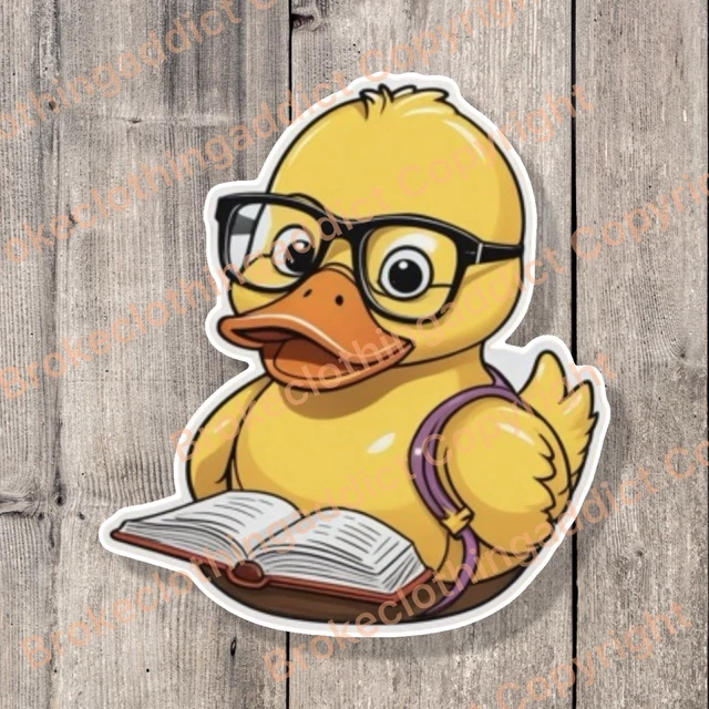 Rubber Duck Teacher Educator Vinyl Laptop Sticker Water Bottle Sticker ...