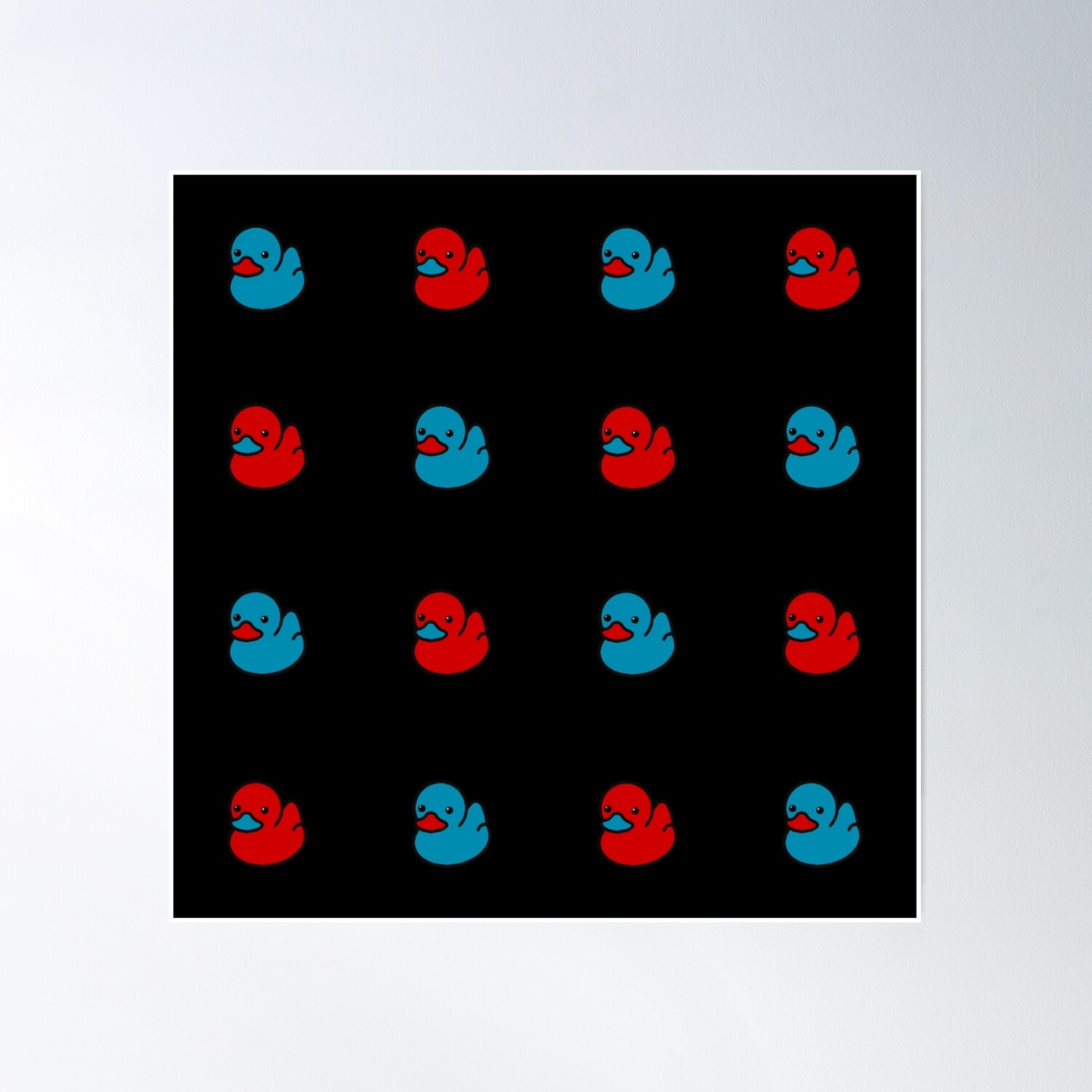 Rubber Duck V3 Poster Wall Art, Modern Wall Decor, 30x30 UNFRAMED ...
