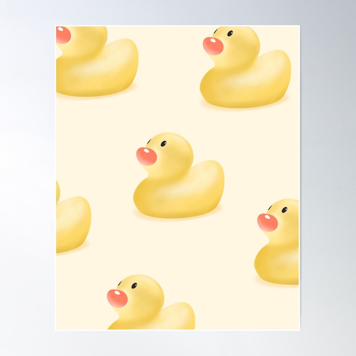 Rubber Duck - Yellow Ducks Poster Wall Art, Modern Wall Decor For ...