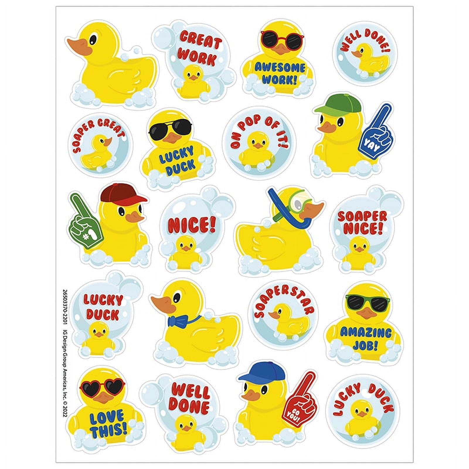 Rubber Duckies Bubblebath Scented Stickers, Pack of 80 | Bundle of 5 ...