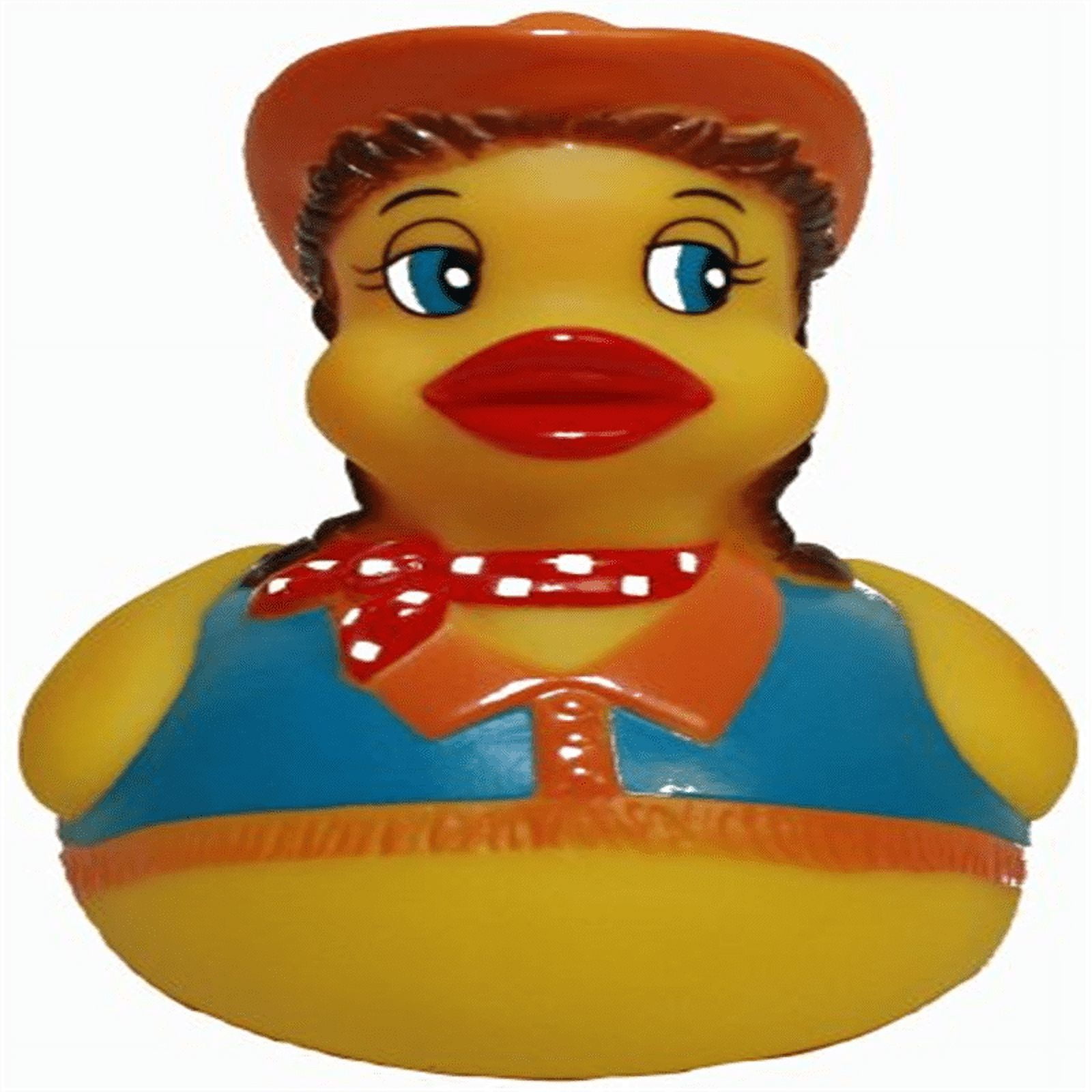 Rubber Ducks Family Cowgirl Rubber Duck, Waddlers Brand Bathtub Toy ...