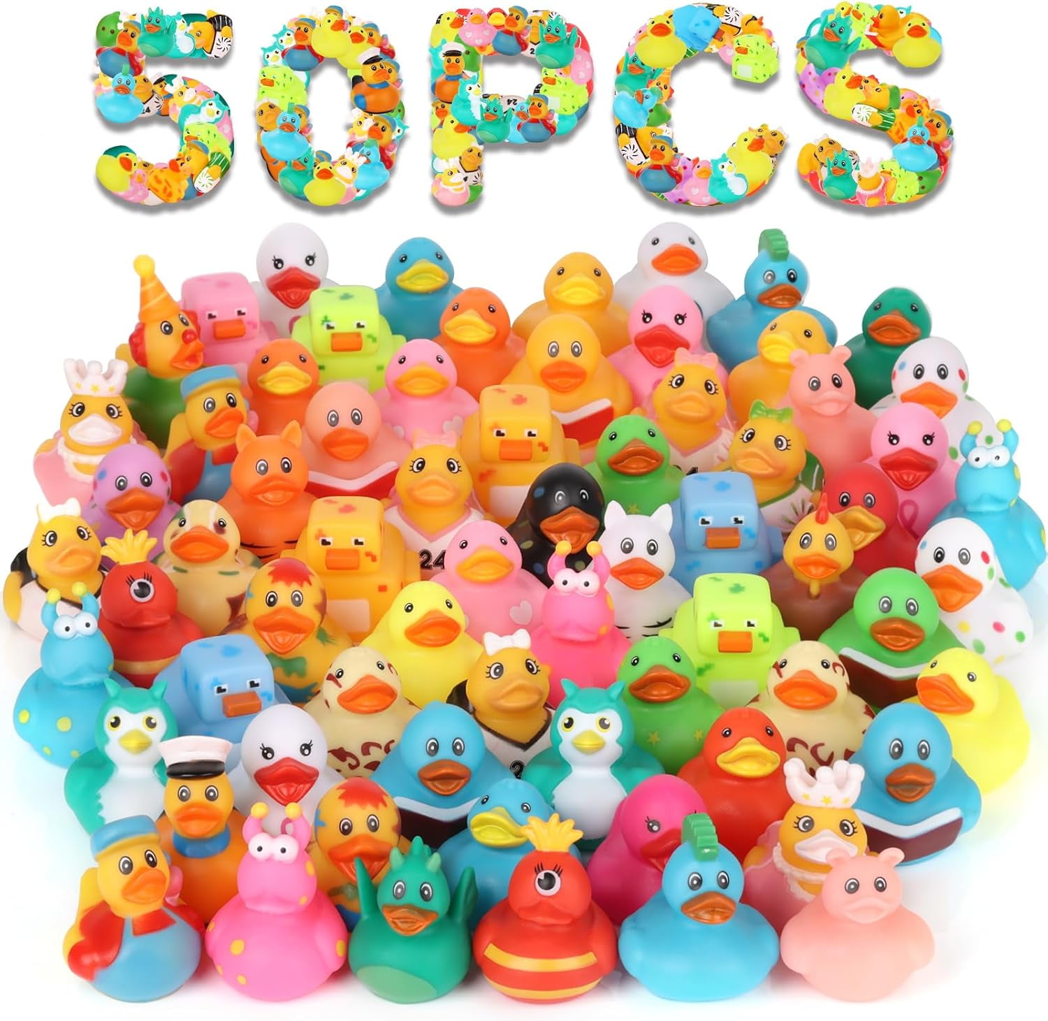 Rubber Ducks in Bulk, Assorted Ducks for Jeeps Ducking, Mini Rubber ...
