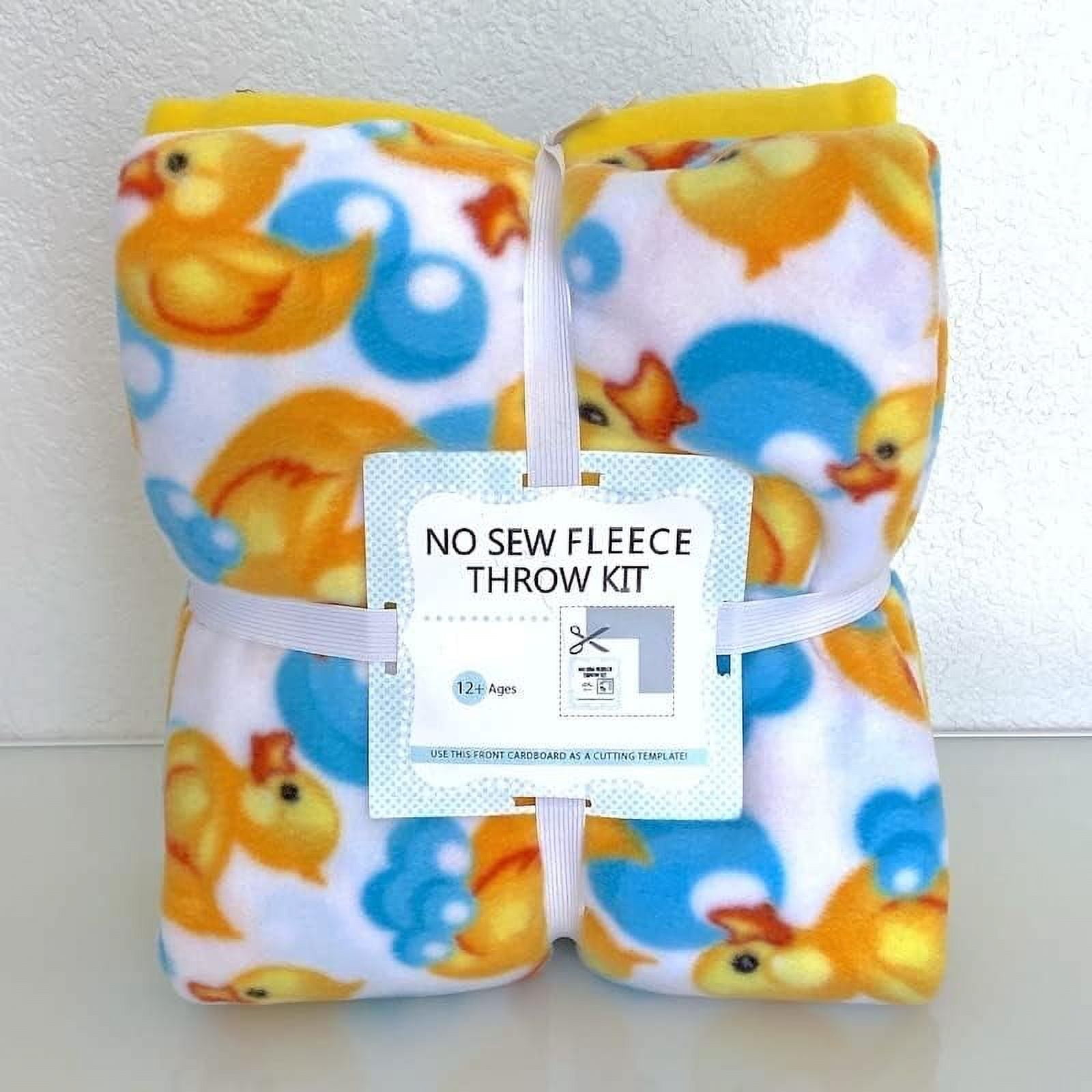 Rubber Ducky Anti-Pill No-Sew Throw Fleece Fabric Kit (72x60)$$Art ...