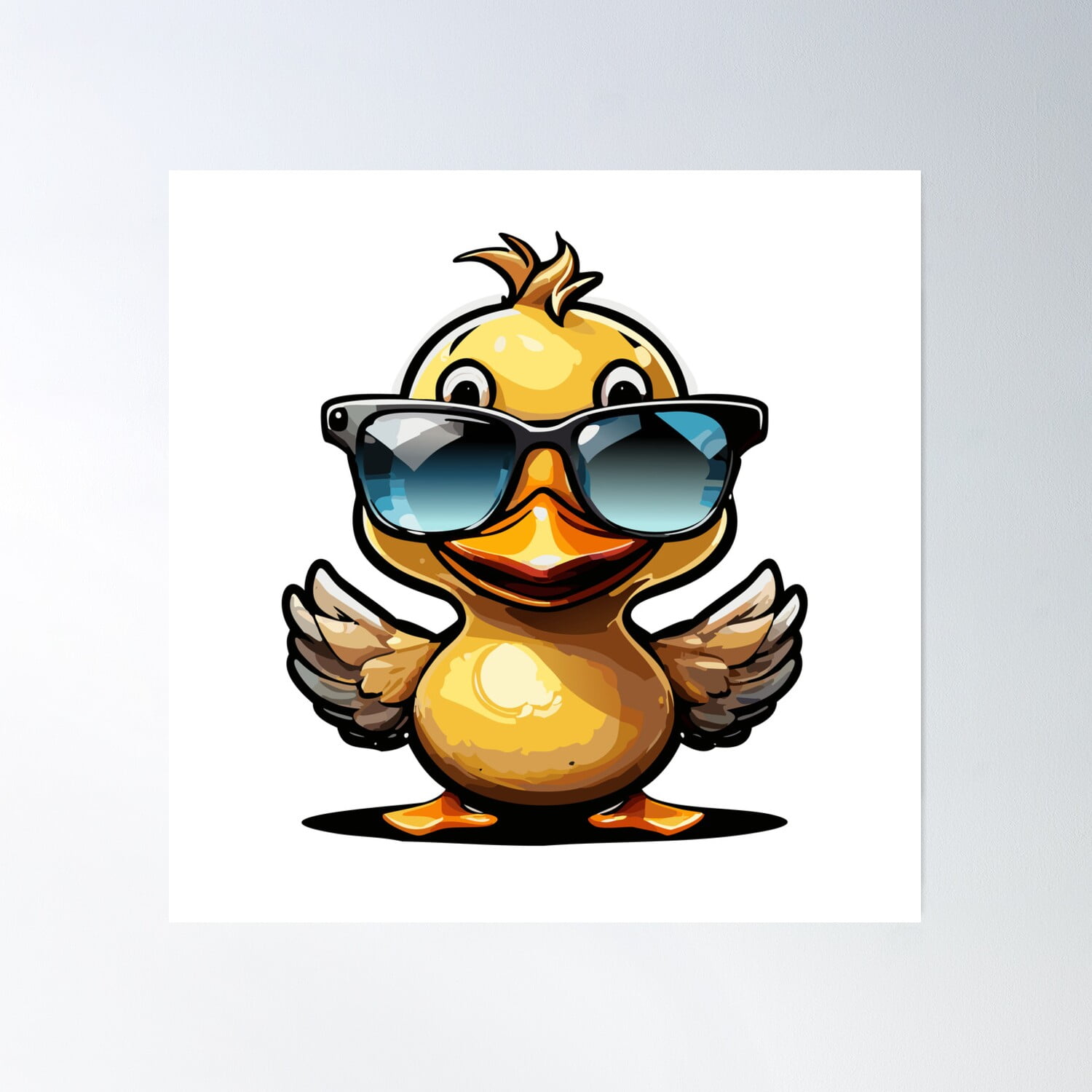 Rubber Ducky Cool Shades Poster Wall Art, Modern Wall Decor, 30x30 ...
