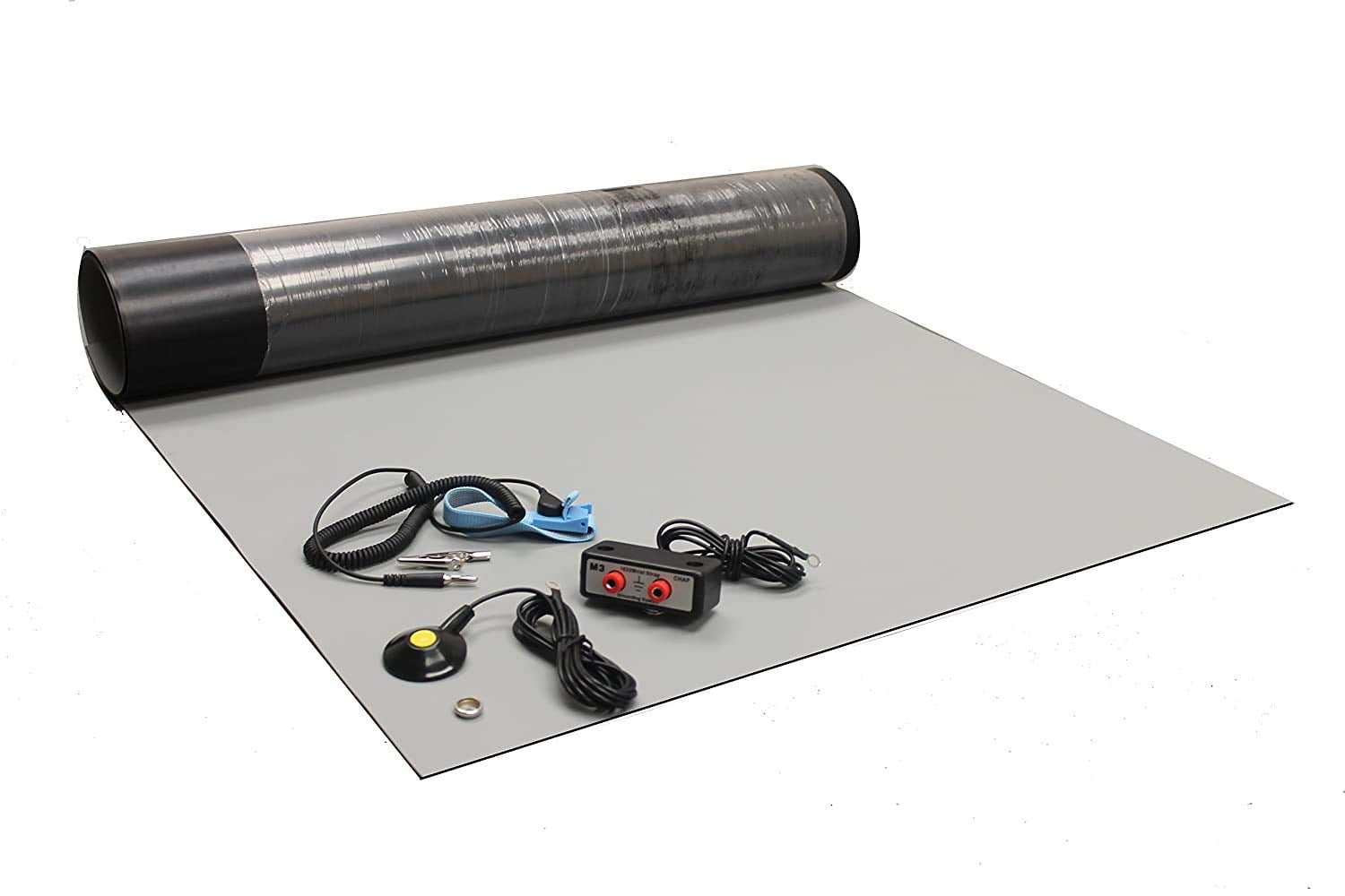 Rubber ESD Anti-Static HIGH Temperature Soldering MAT KIT-36" X 60" (3' x 5') - 0.08" Thick ...
