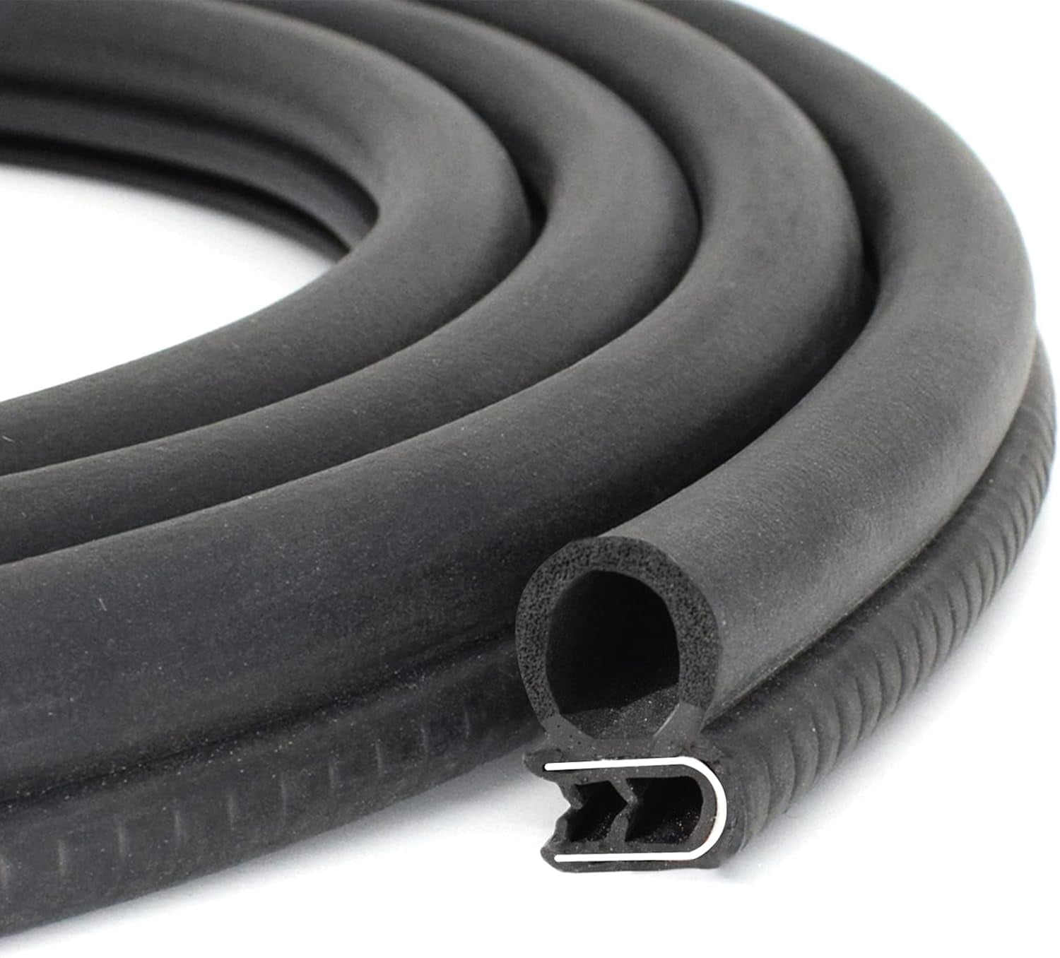 Rubber Edge Trim 23Ft Door Seal Strip with Side Bulb, Automotive ...