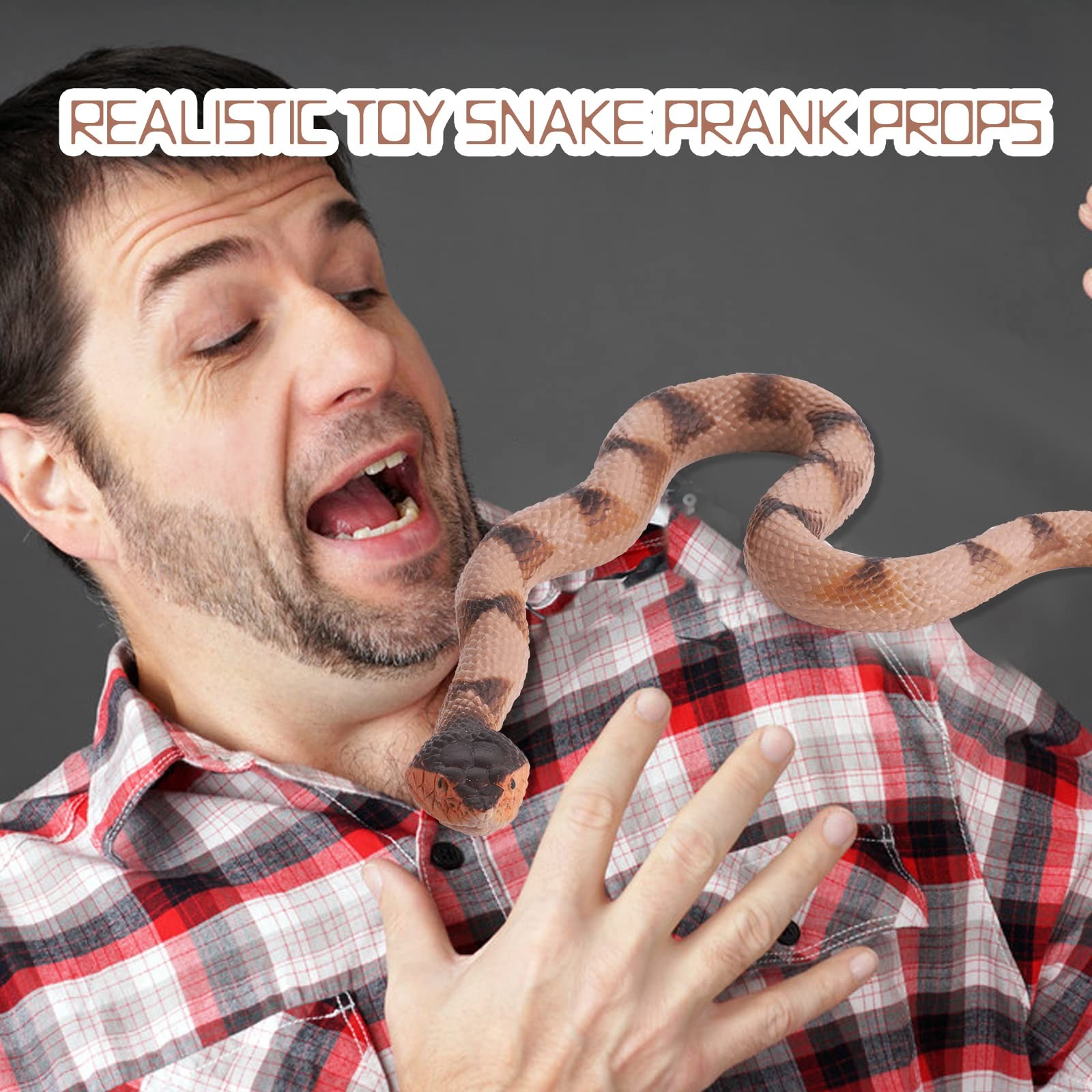 Rubber Elastic Snake Figures, Realistic Reptile Animal Figure Fake ...